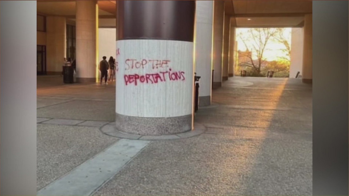 Vandalism under investigation at Texas State University | kvue.com