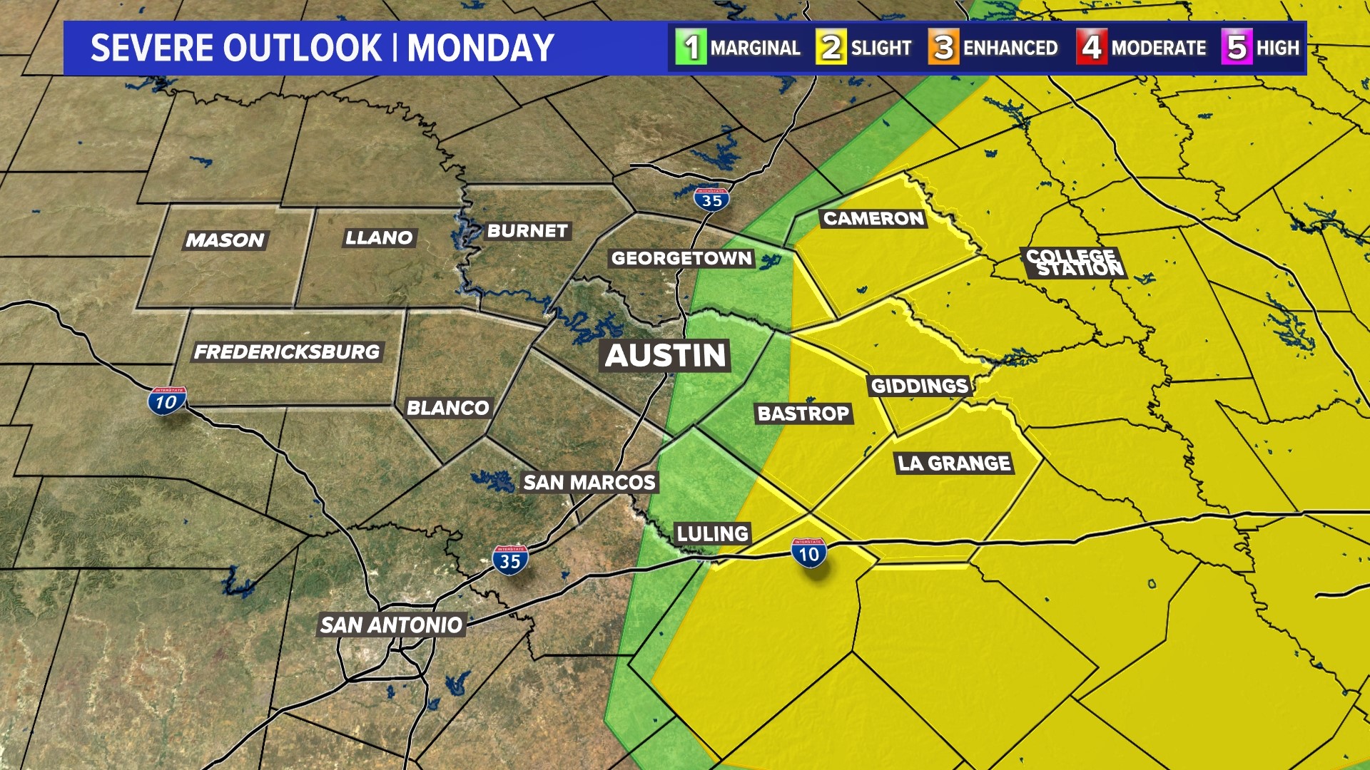 Austin weather forecast: Storms possible Monday | kvue.com