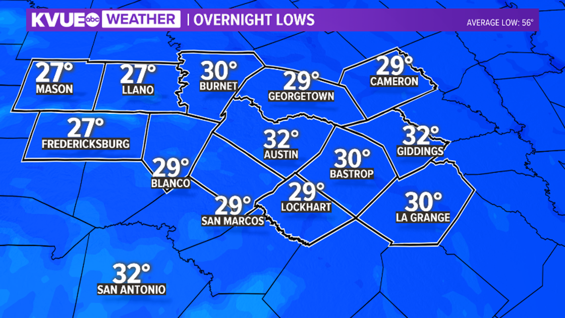 Austin weather: Freezing Friday morning ahead | kvue.com