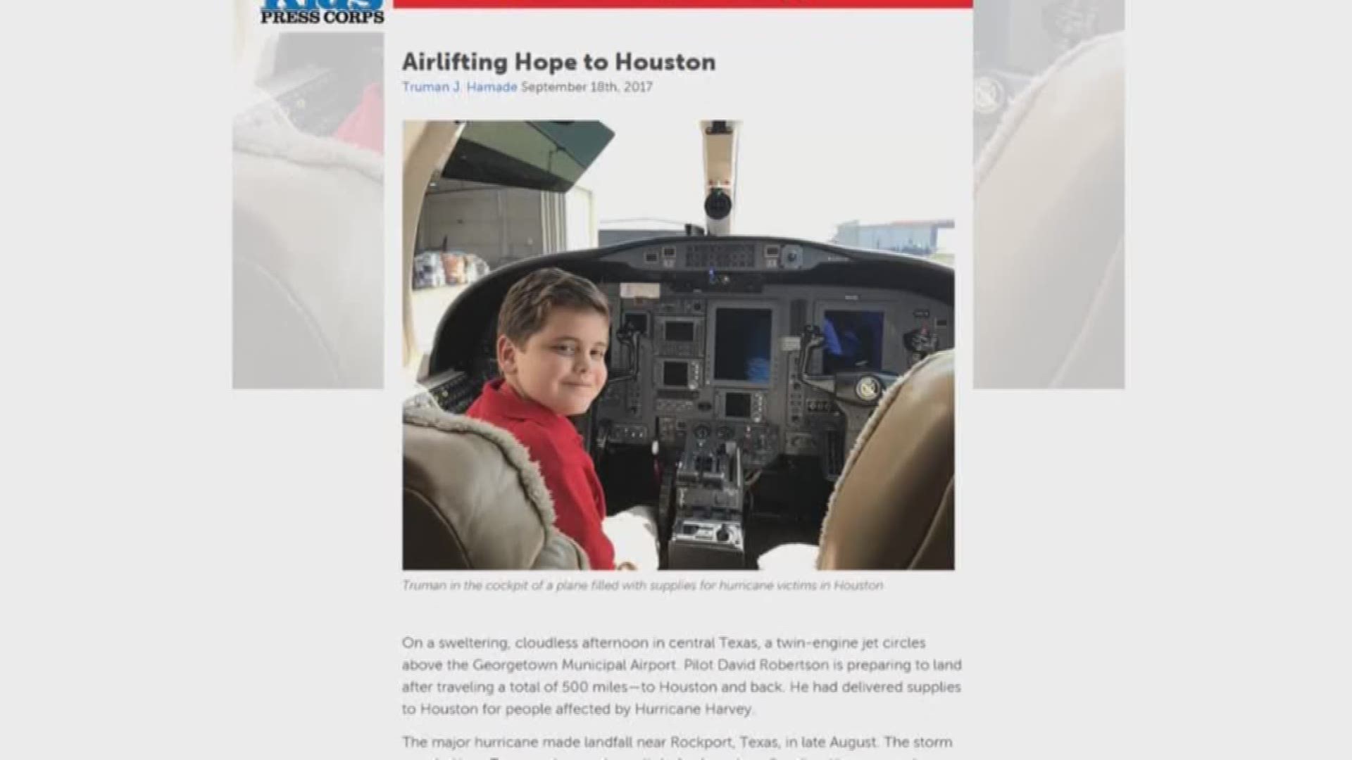 10-year-old starts his reporting career early | kvue.com