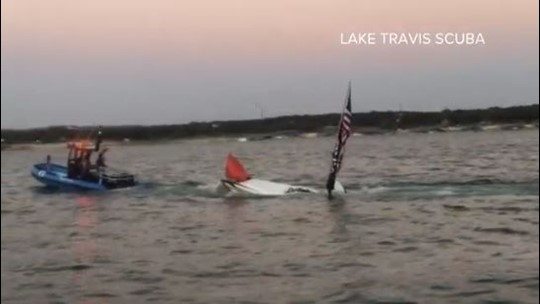 Video shows sunken boat after Lake Travis Trump parade | kvue.com
