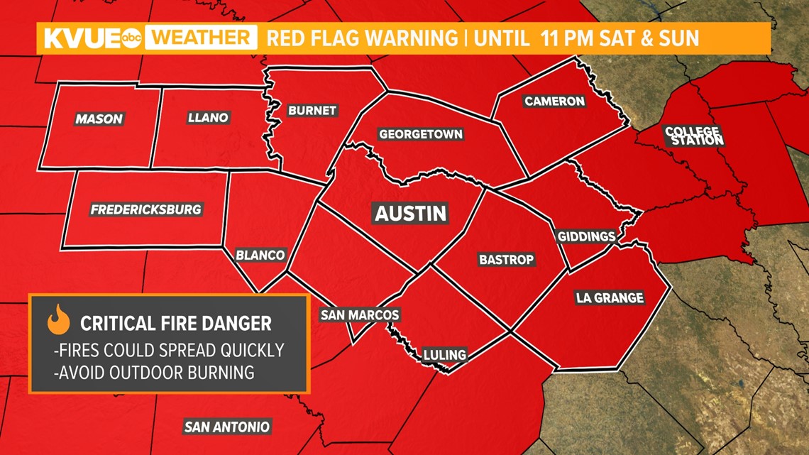 Breezy conditions increase wildfire risk across Central Texas | kvue.com