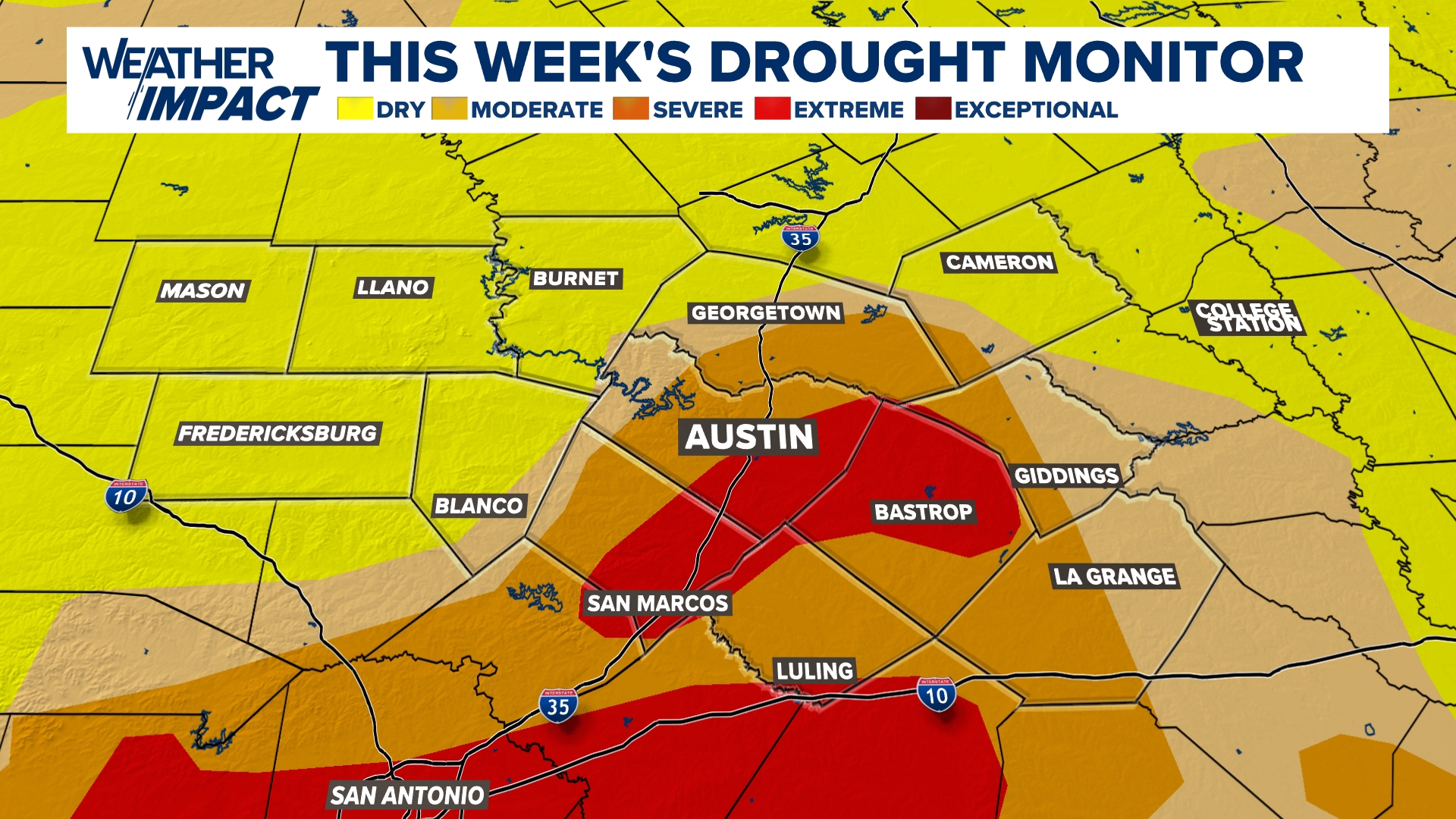 Central Texas faces extreme drought amid escalating dry conditions ...