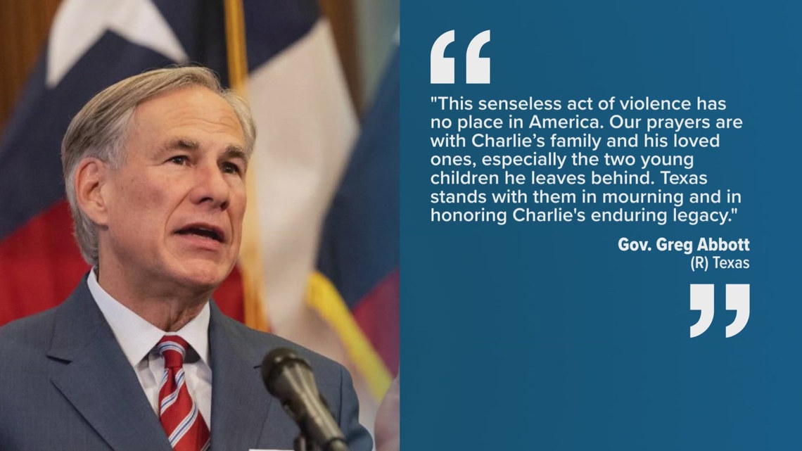 'Senseless act of violence' | Texas Gov. Greg Abbott reacts to Charlie ...