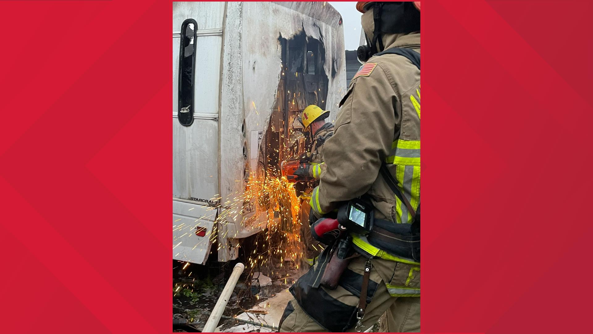 Bus catches fire in southeast Austin; 1 taken to the hospital | kvue.com