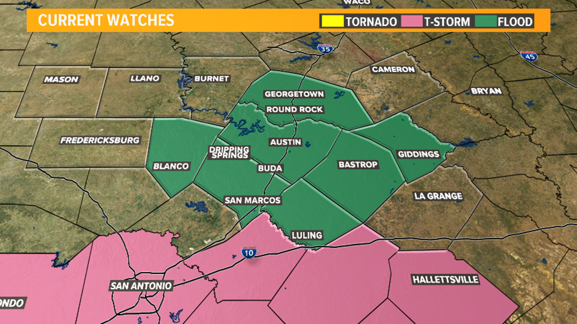 Sunday storms brought heavy rain and lightning to the Austin area ...