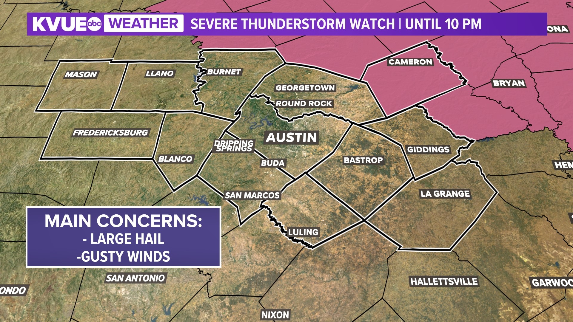 Austin-area weather: Strong storms possible Saturday night | kvue.com