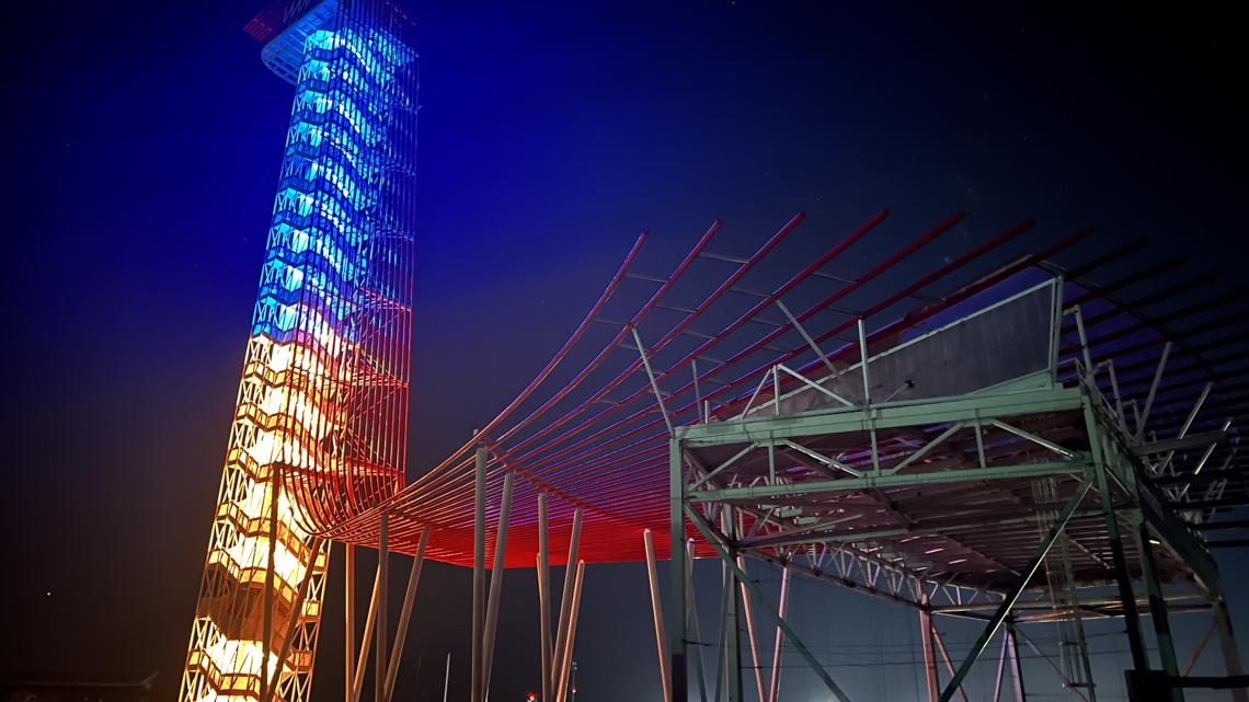 COTA honoring Ukraine by lighting its Observation Tower with flag ...