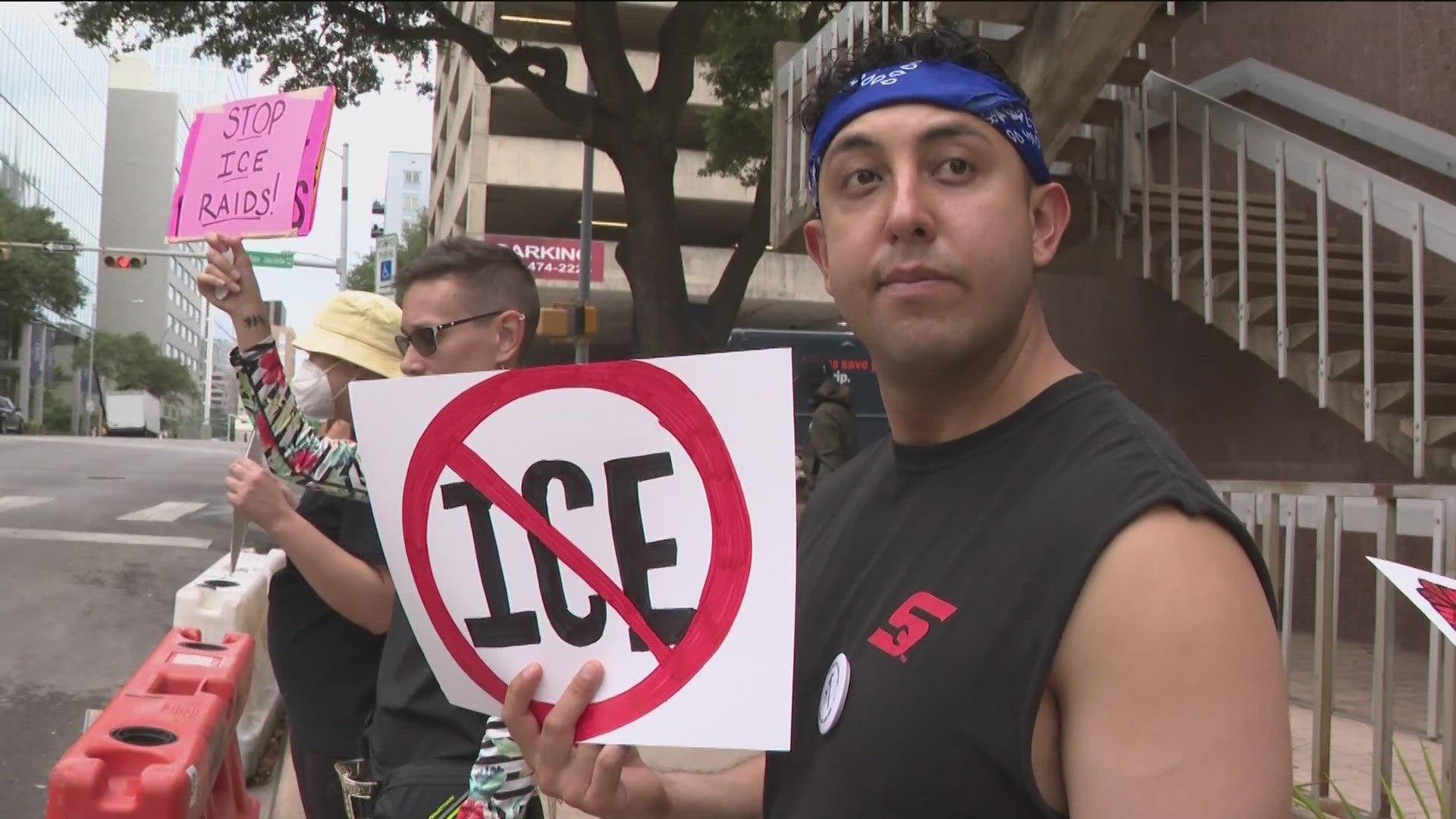 Anti-ICE protest held in Downtown Austin | kvue.com