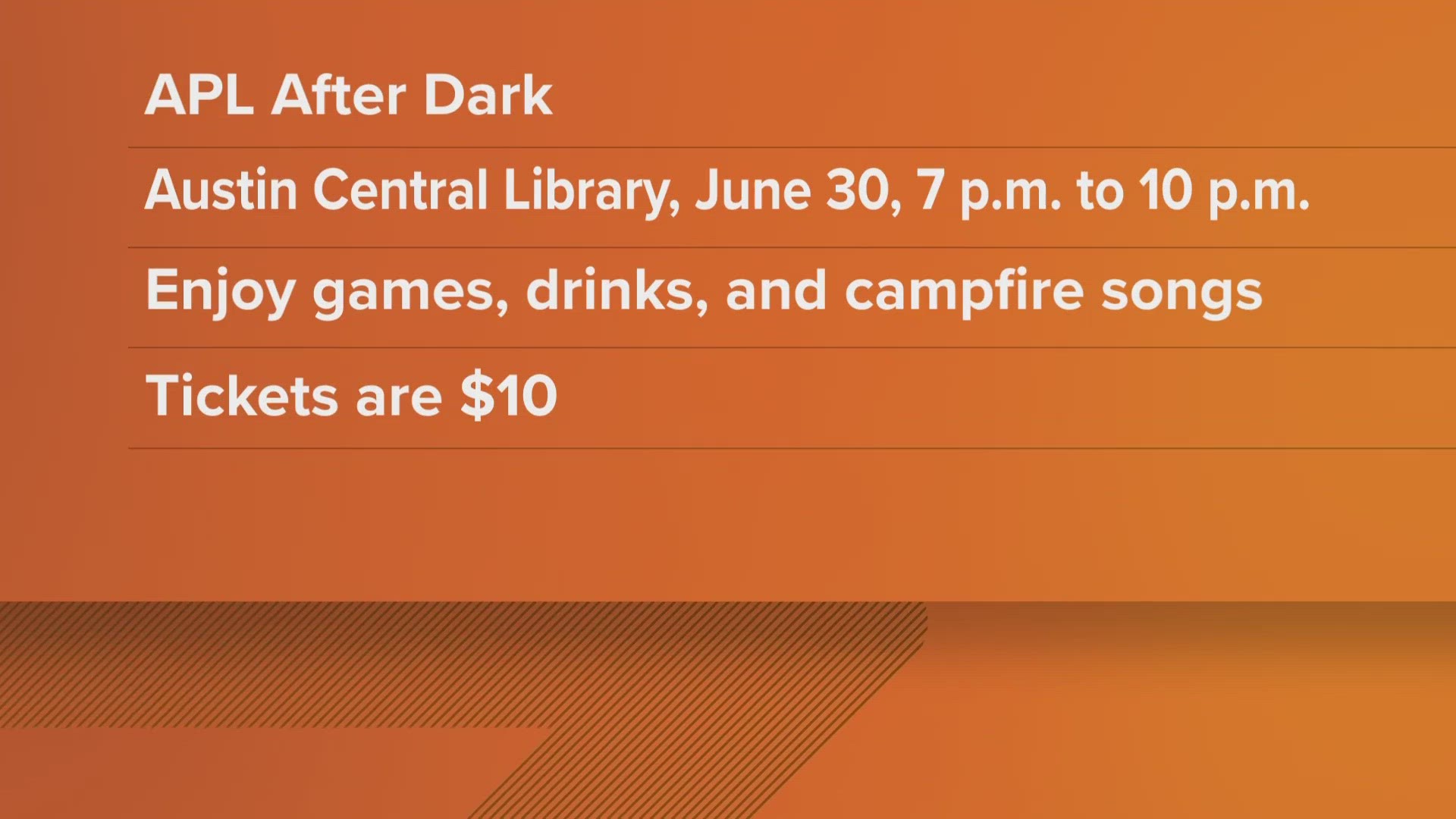 Austin library to host 'APL After Dark: Summer Camp' event | kvue.com