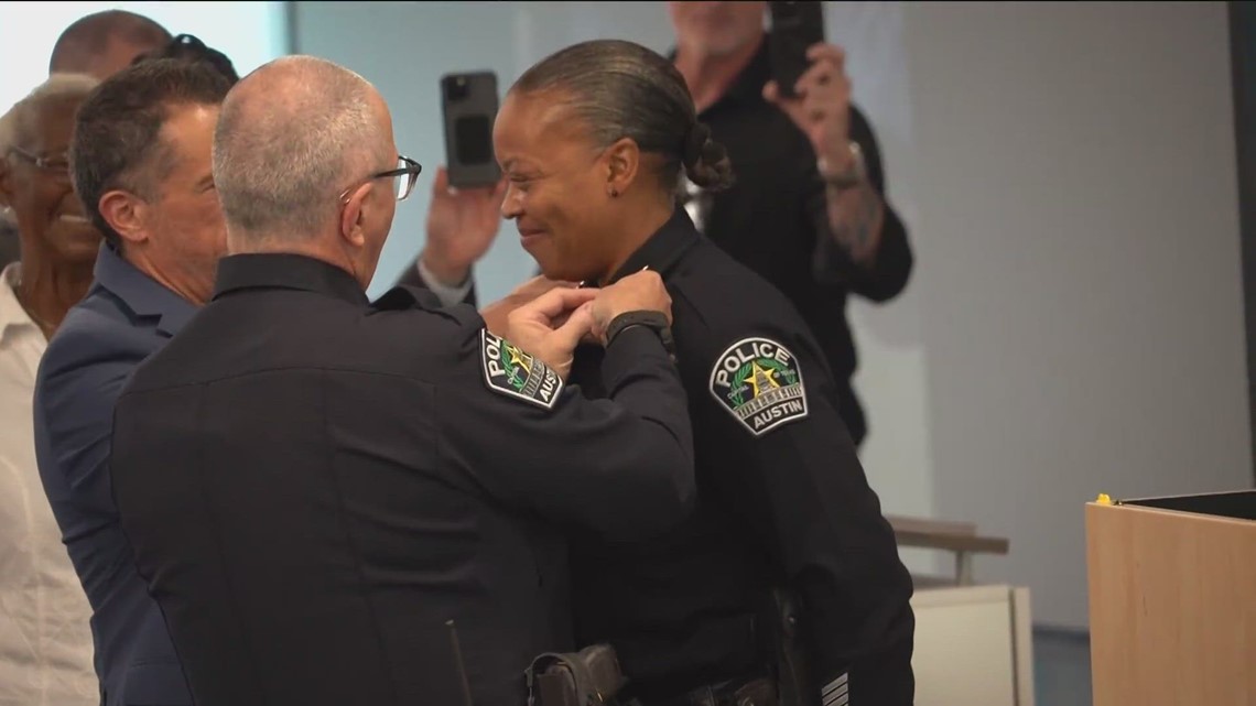 Austin interim police chief Robin Henderson officially pinned | kvue.com