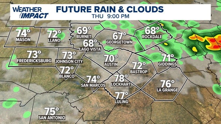 Austin, Texas, weather: Rain and storm chances possible later this week ...