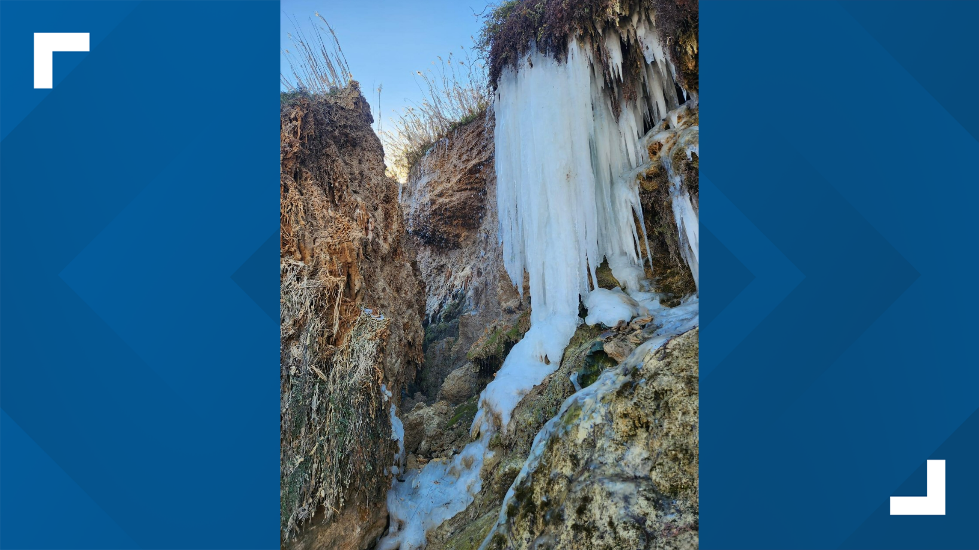 Popular waterfall near Lake Georgetown partially collapses after freeze ...
