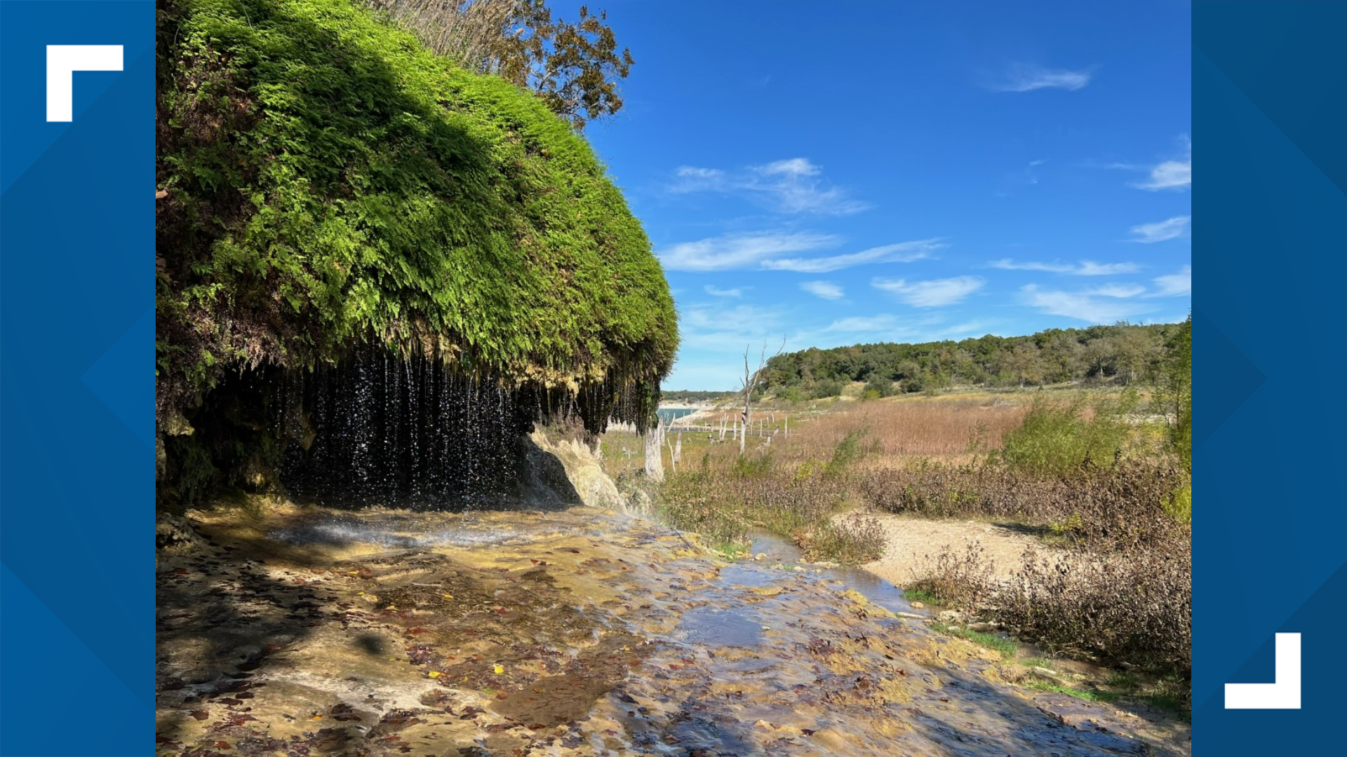 Popular waterfall near Lake Georgetown partially collapses after freeze ...
