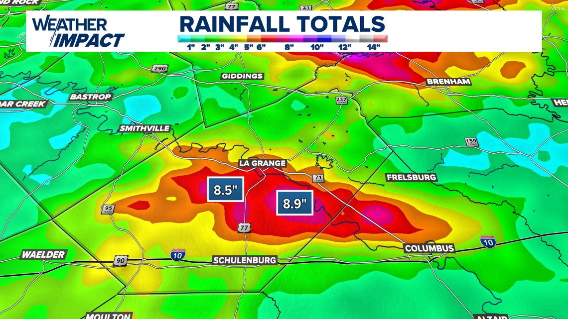 Central Texas rainfall totals: How much rain fell in the Austin area ...