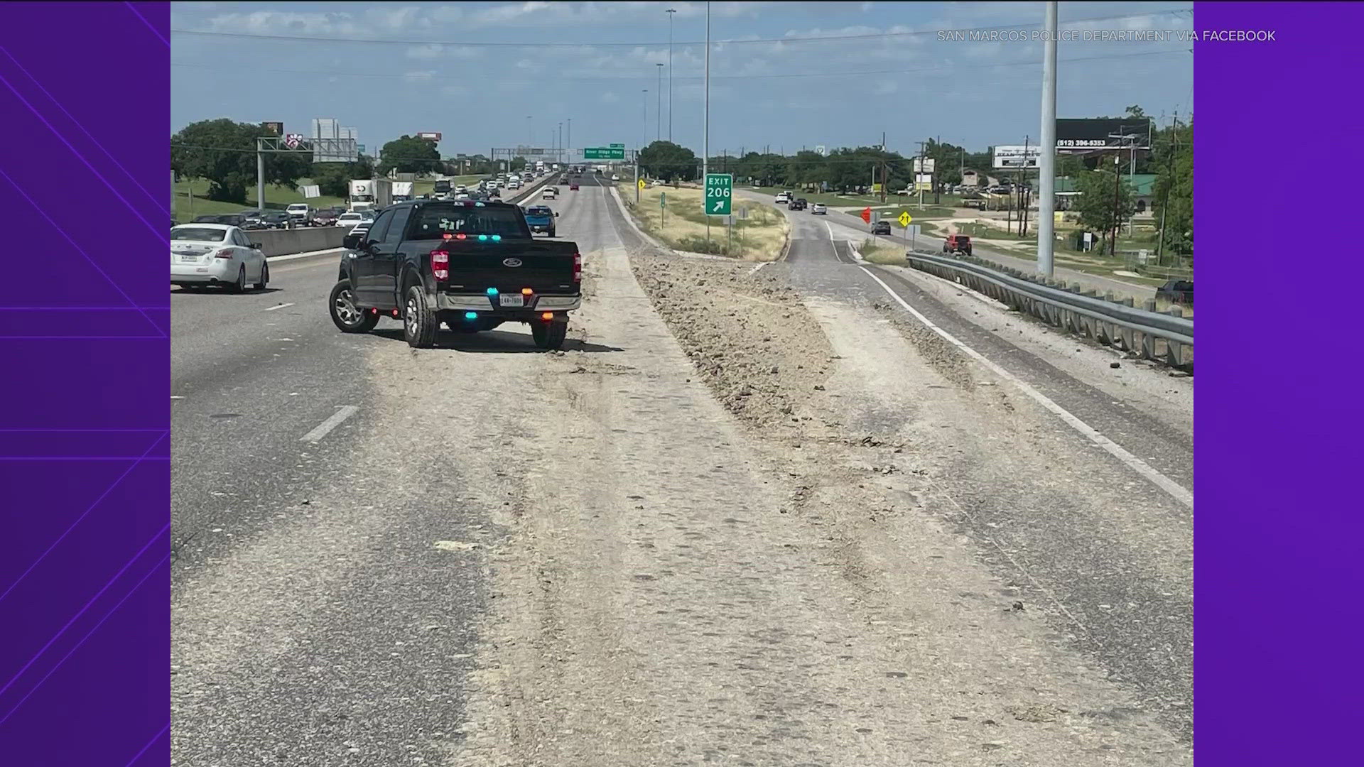 I-35 in San Marcos back open after dump truck spill causes delays ...