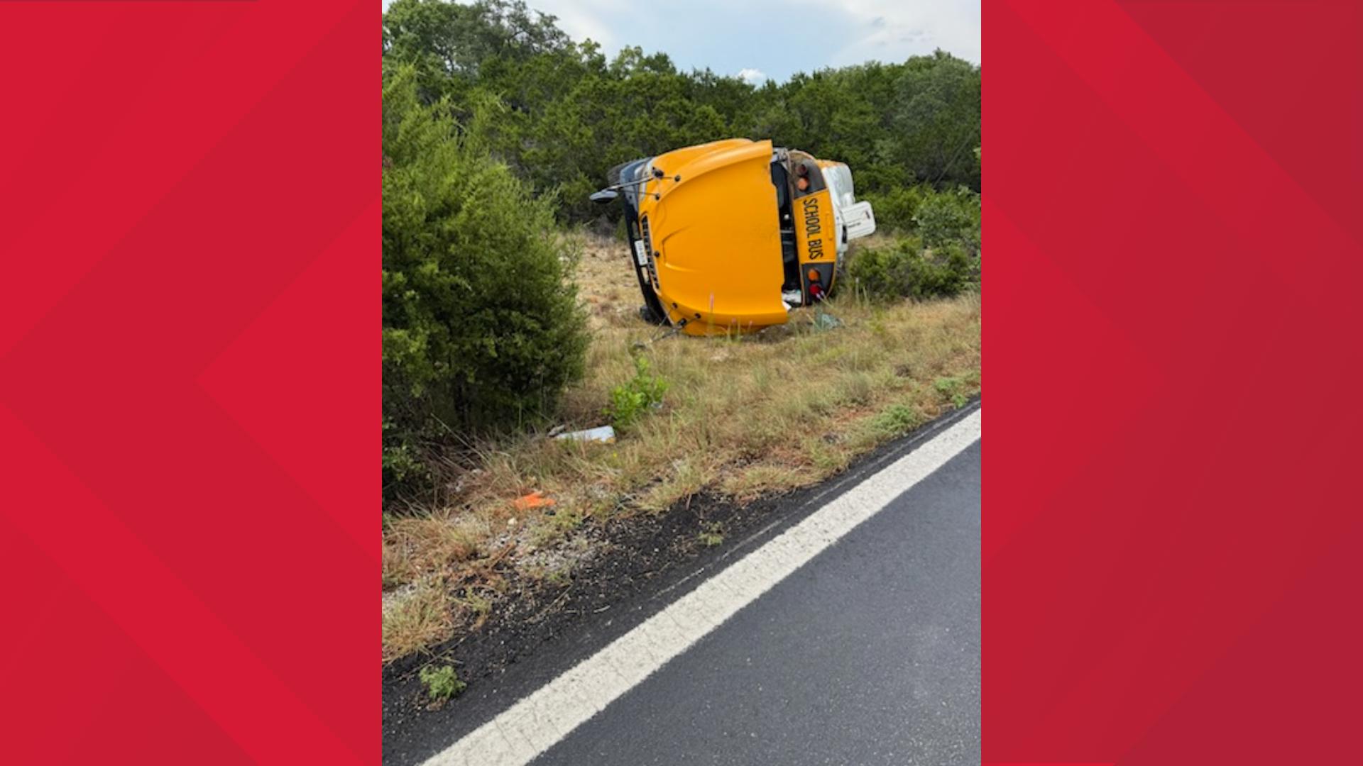 PHOTOS: Rollover school bus crash in Leander | kvue.com