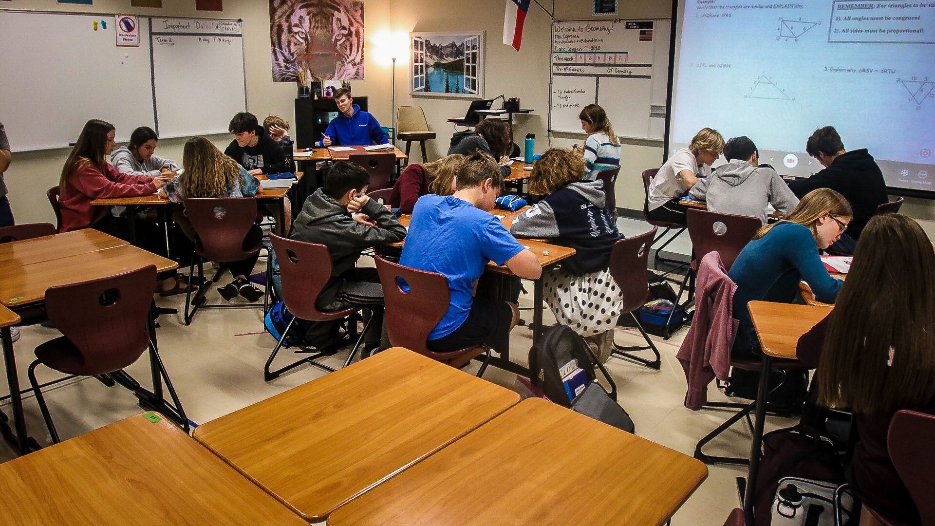 Dripping Springs Gifted Geometry class creates escape room using math ...