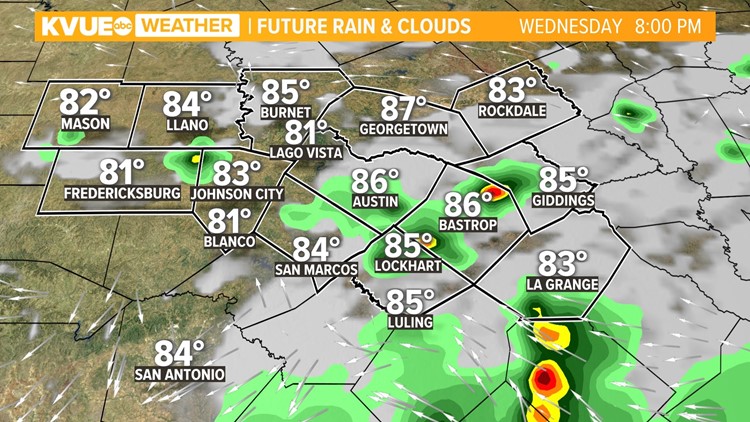Central Texas weather: Storms bubbling up Wednesday evening | kvue.com