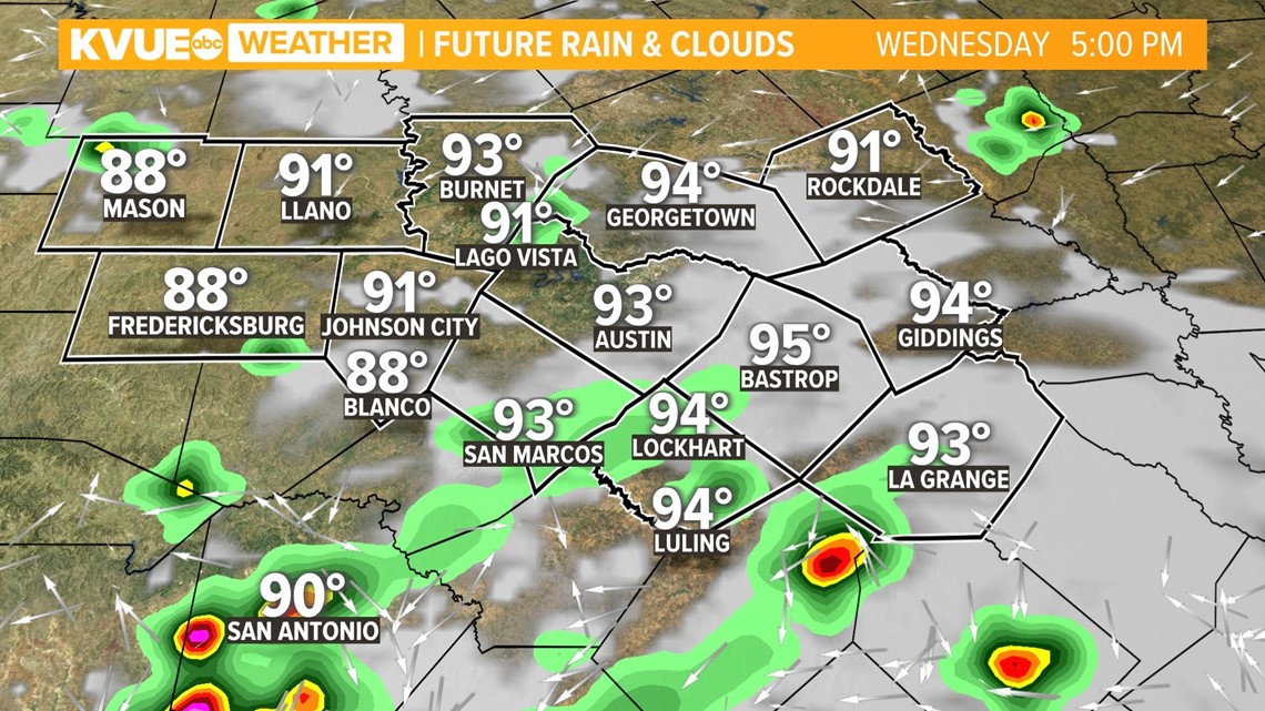 Central Texas weather: Storms bubbling up Wednesday evening | kvue.com