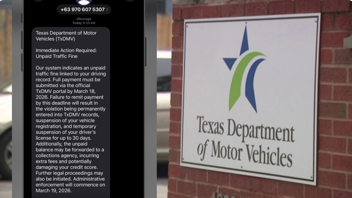 TxDMV warns against text scam threatening Texas drivers with fake fines ...