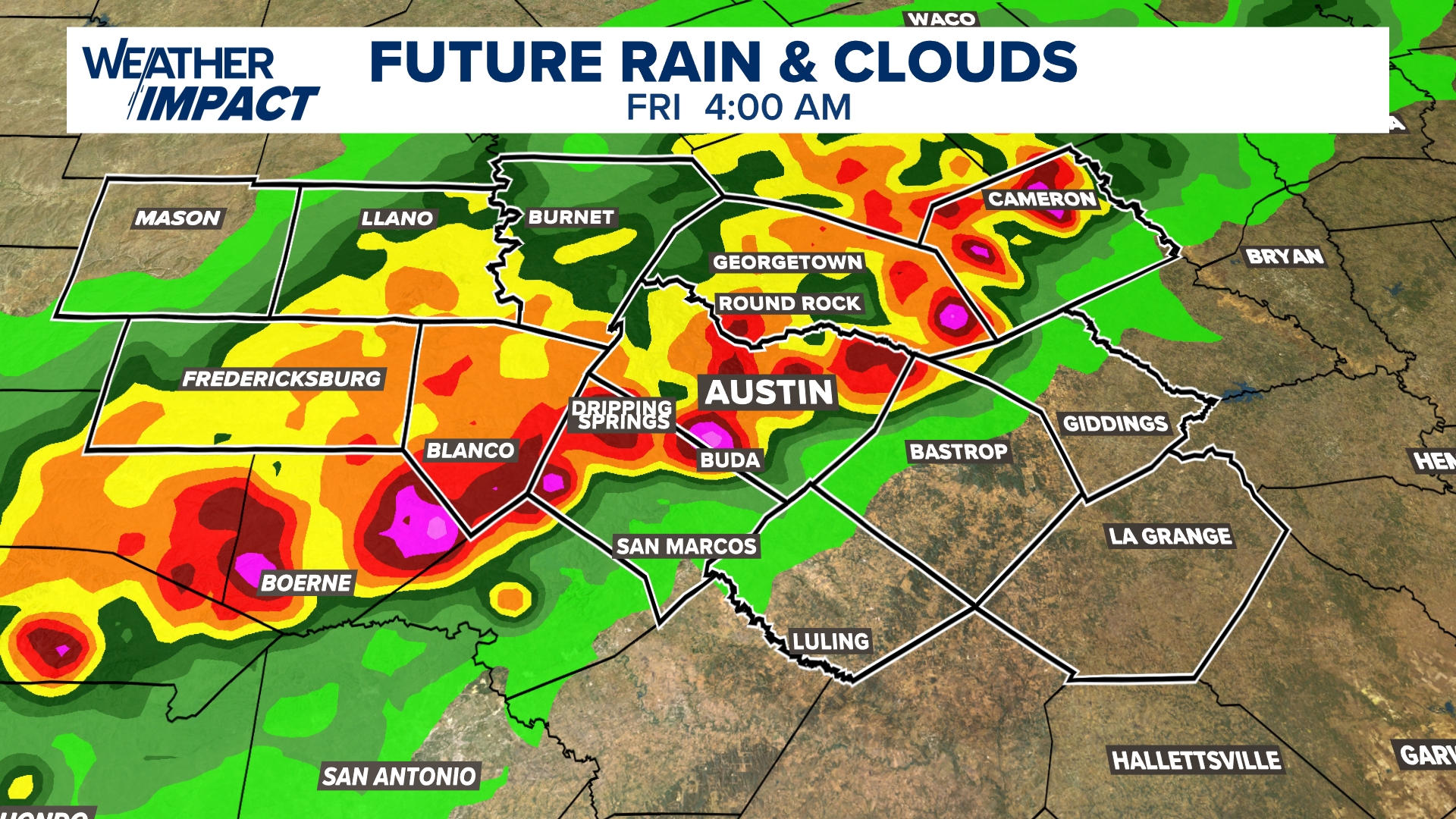Austin-area weather: Additional storm chances this week for Central ...