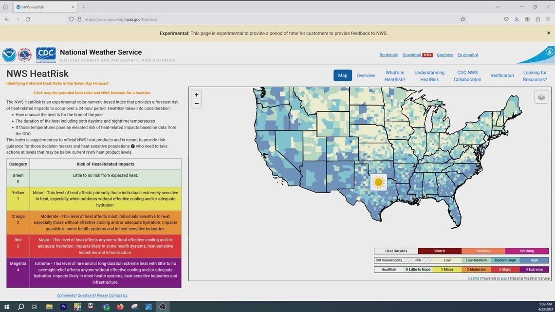 CDC introduces new 'Heat Risk Forecast Tool' | kvue.com