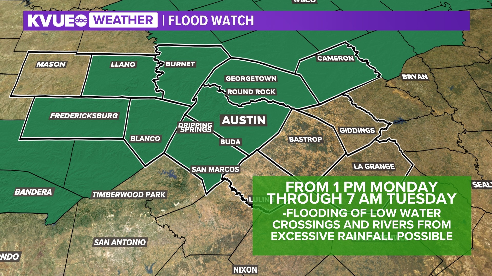 Heavy rain possible Monday afternoon; Flood Watch begins at 1 p.m ...