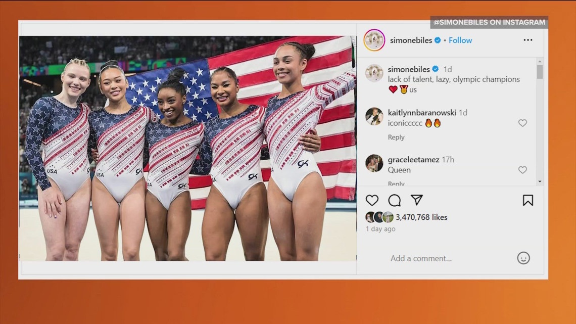 Simone Biles' Instagram post goes viral for caption aimed at criticism ...