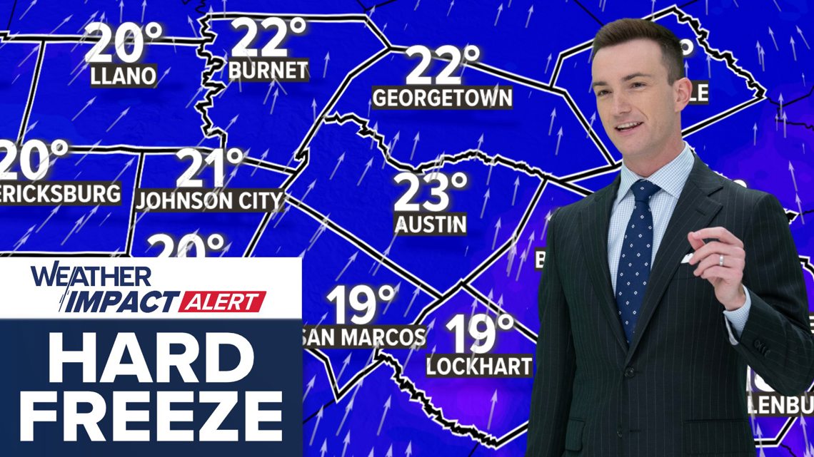 Hard freeze Wednesday morning for the Austin area with patchy black ice ...
