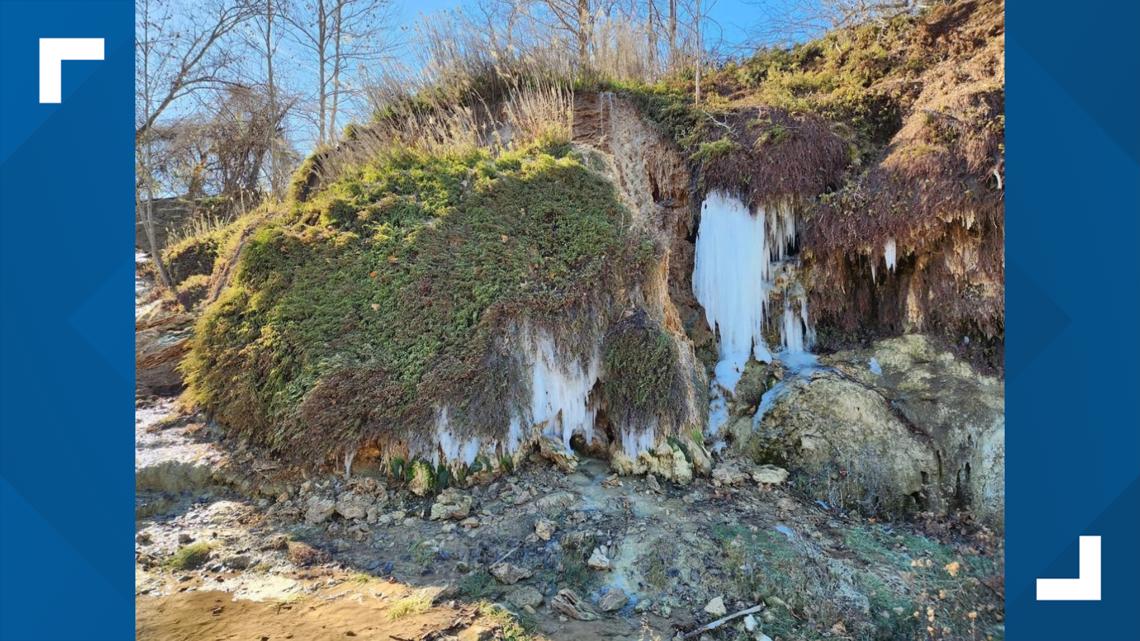 PHOTOS: Waterfall near Lake Georgetown partially collapses | kvue.com