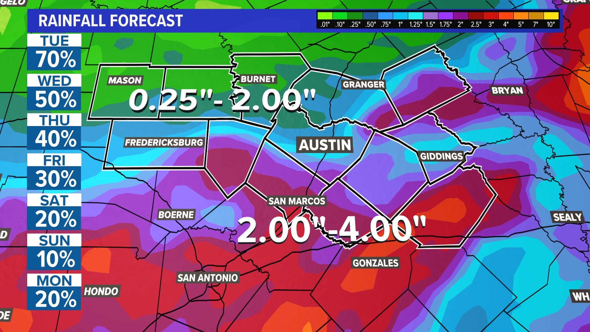 Record-rainfall received in Austin; Flood Watch in effect | kvue.com