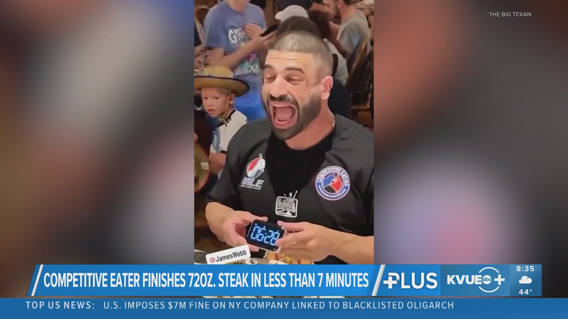 Competitive eater finishes 72-ounce steak in under 10 minutes at Texas ...