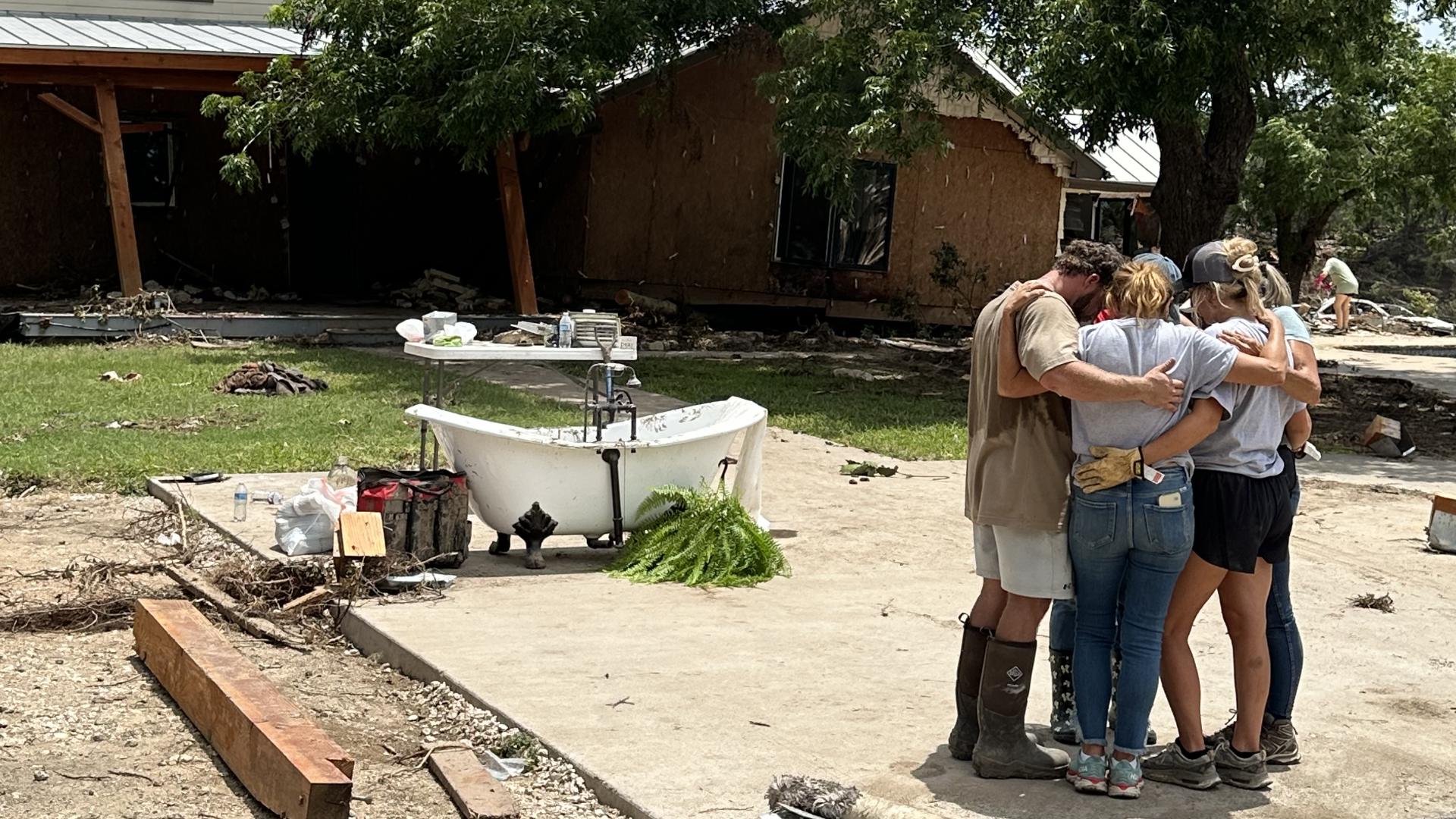 Flood waters sweep away Leander family's home with them still inside ...