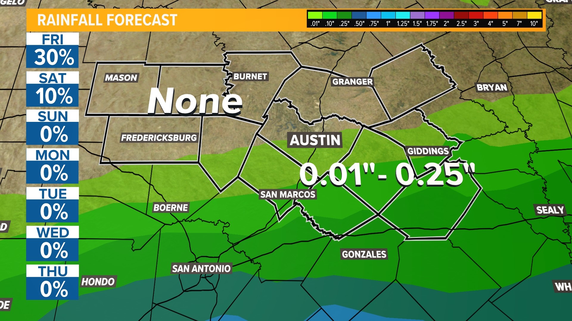 Austin weather | More rain forecast for later this week | kvue.com