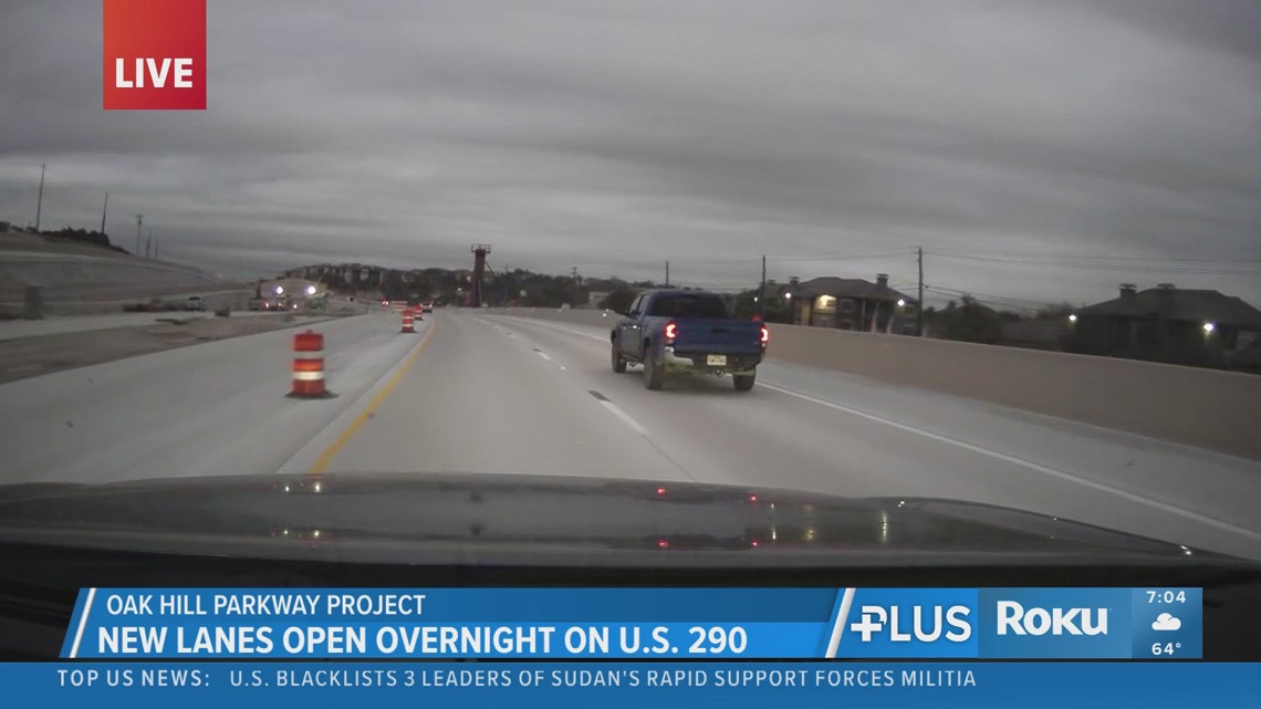 New lanes open on US 290 southbound in southwest Austin | kvue.com