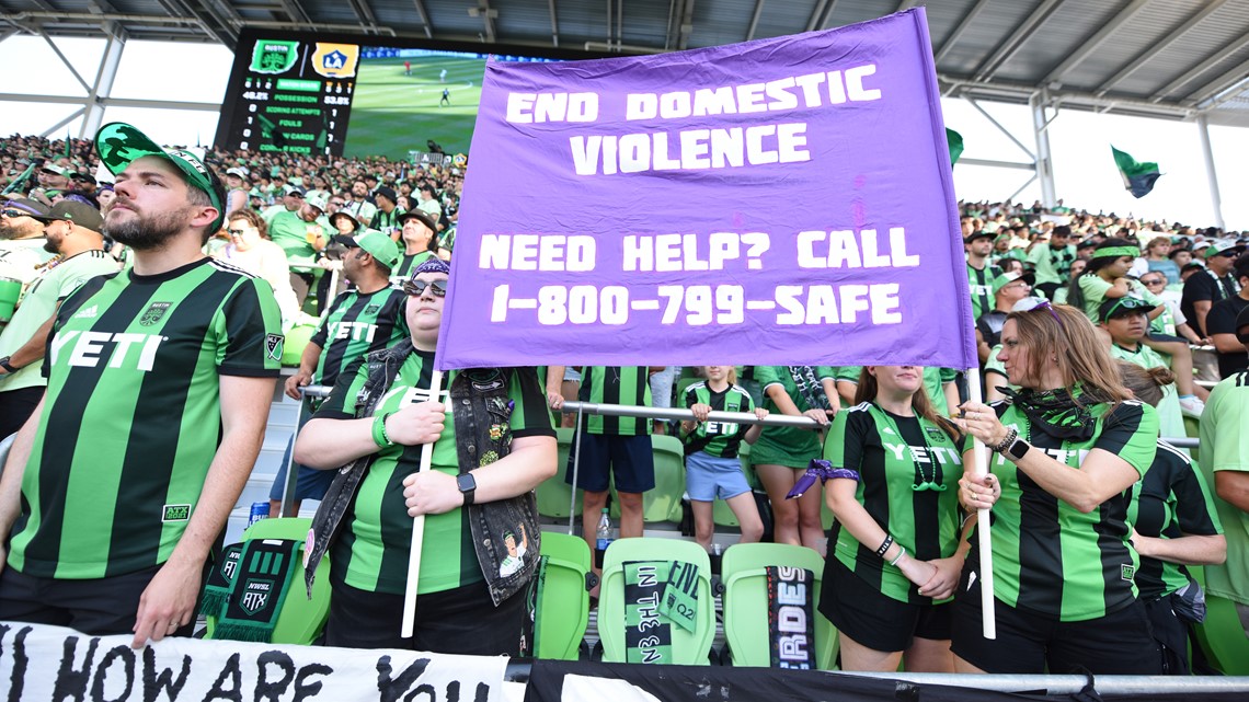 Austin FC supporters go silent at game for domestic abuse victims ...