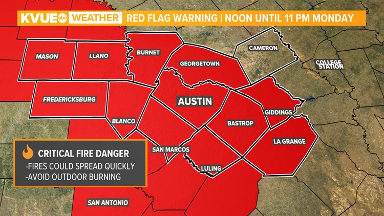 Austin-area weather: Critical fire risk for Central Texas | kvue.com
