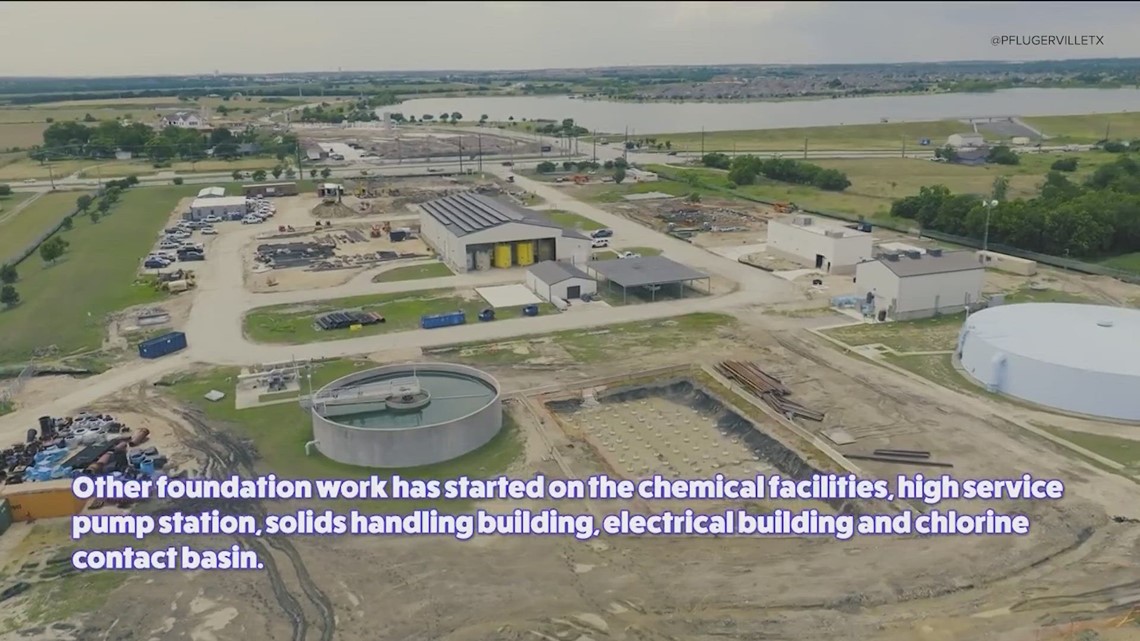 Pflugerville, Texas water treatment plant under construction | kvue.com
