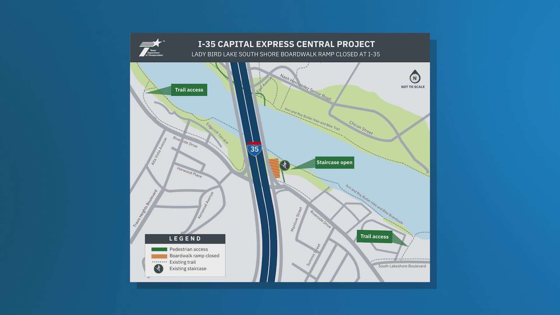 Part of Lady Bird Lake Trail to close through 2029 | kvue.com