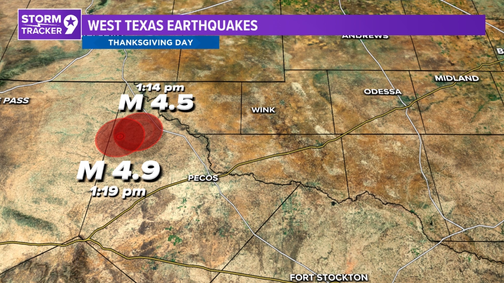 Two earthquakes above 4.5 strike Mentone on Thanksgiving Day | kvue.com