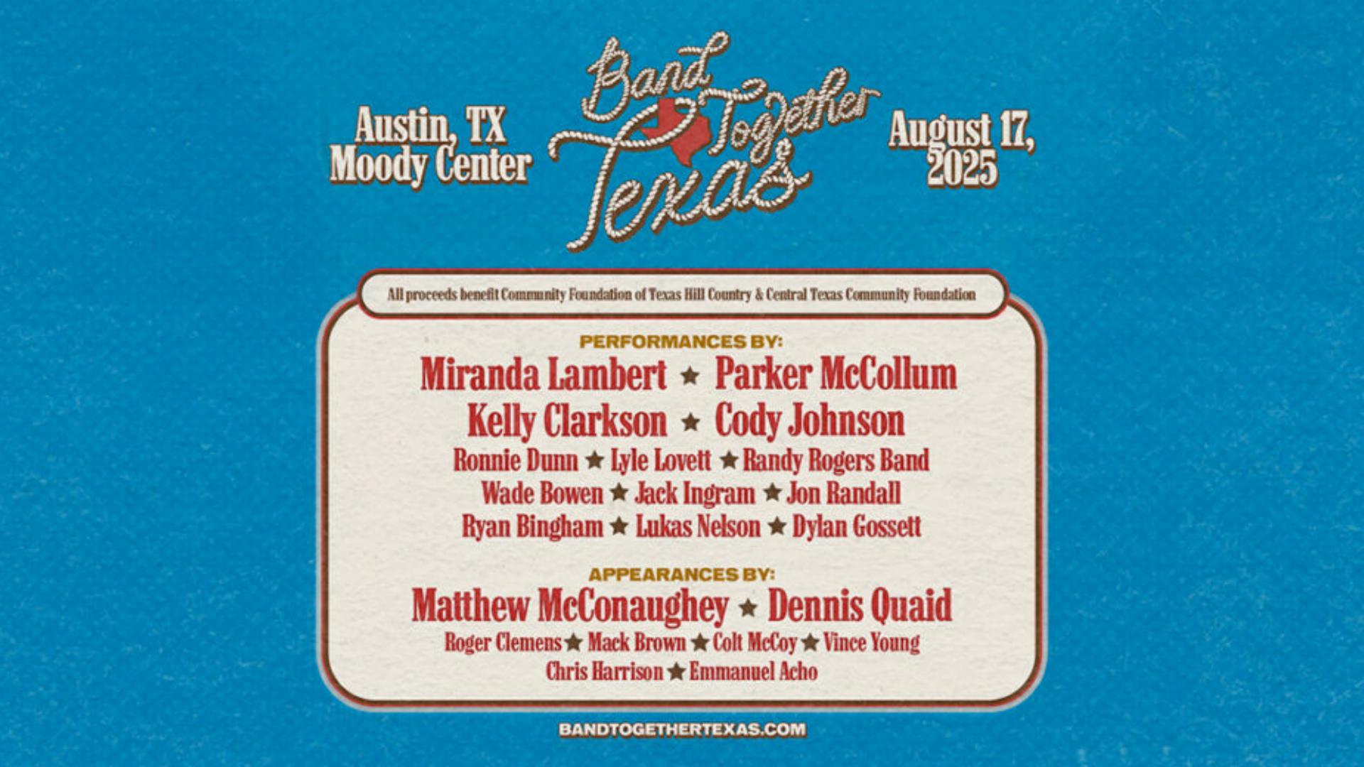 Texas stars unite for concert aiding Texas flood recovery | kvue.com