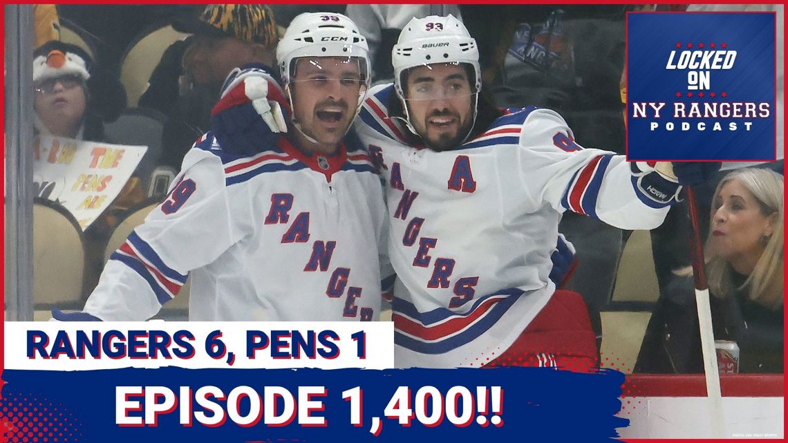 Mika Zibanejad plays with FIRE as Rangers CRUSH Penguins 6-1!! Matt ...