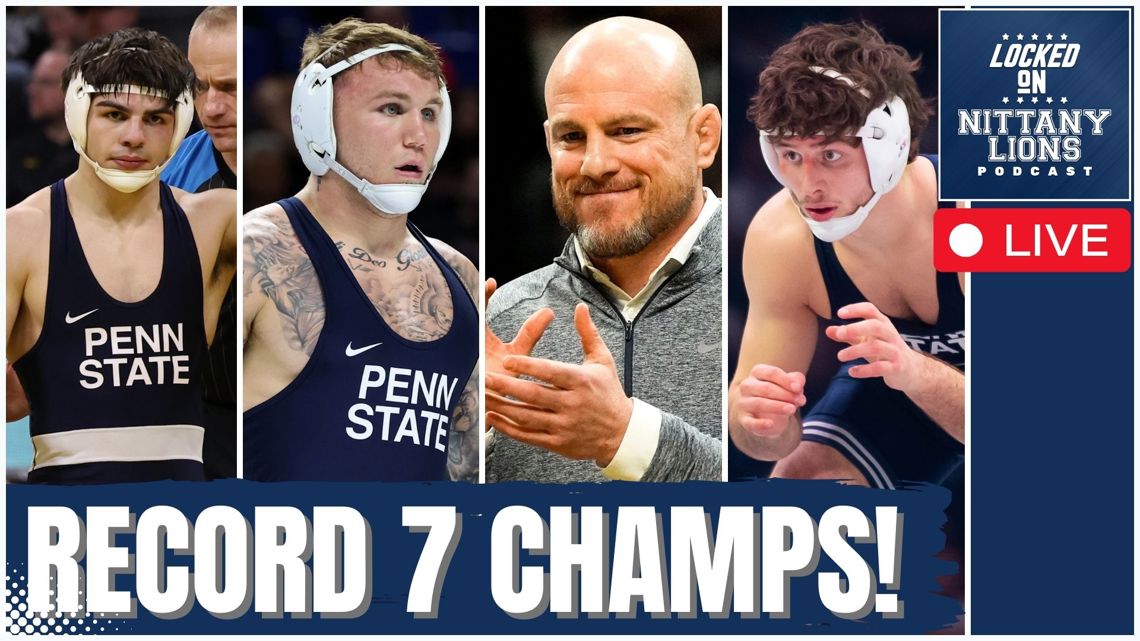 LIVE: Penn State Wrestling Gets Record SEVEN Big Ten Champs + Rocco ...