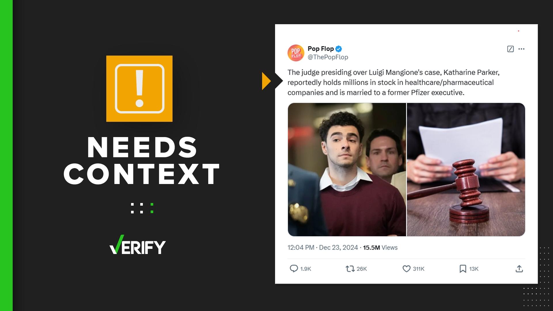 Is the judge overseeing Luigi Mangione’s case married to a Pfizer ...