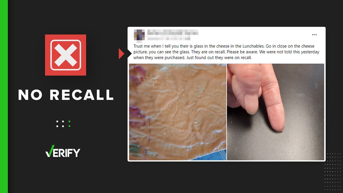 No Lunchables recall over alleged glass in cheese | kvue.com