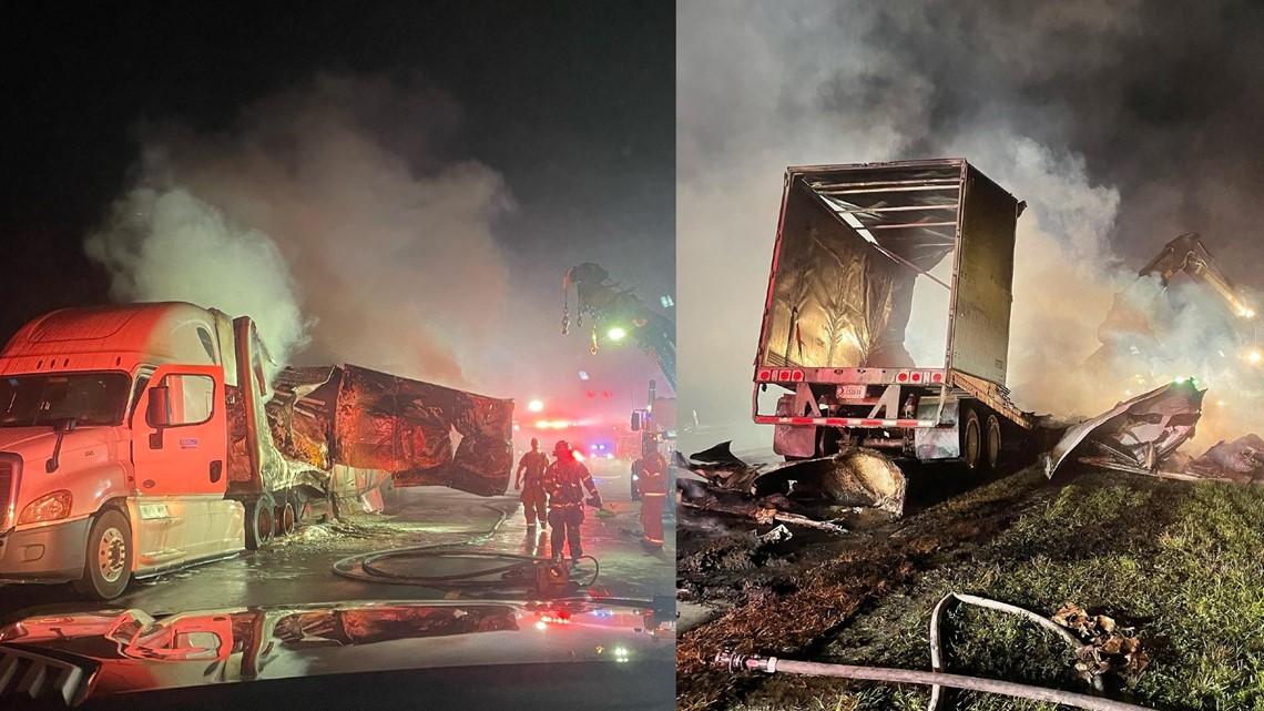 1K pounds of cocoa destroyed in I-95 semi-truck fire | kvue.com