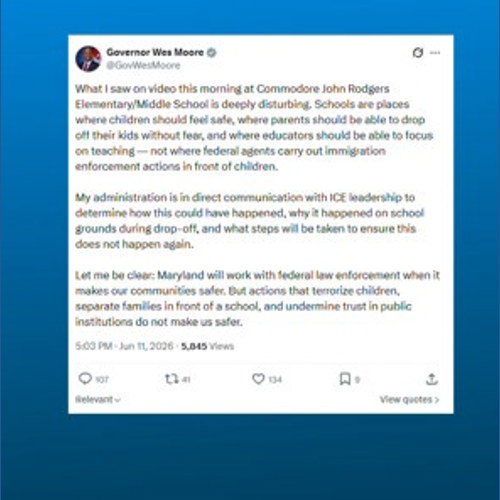 ICE arrest outside Baltimore elementary school draws rebukes from state ...