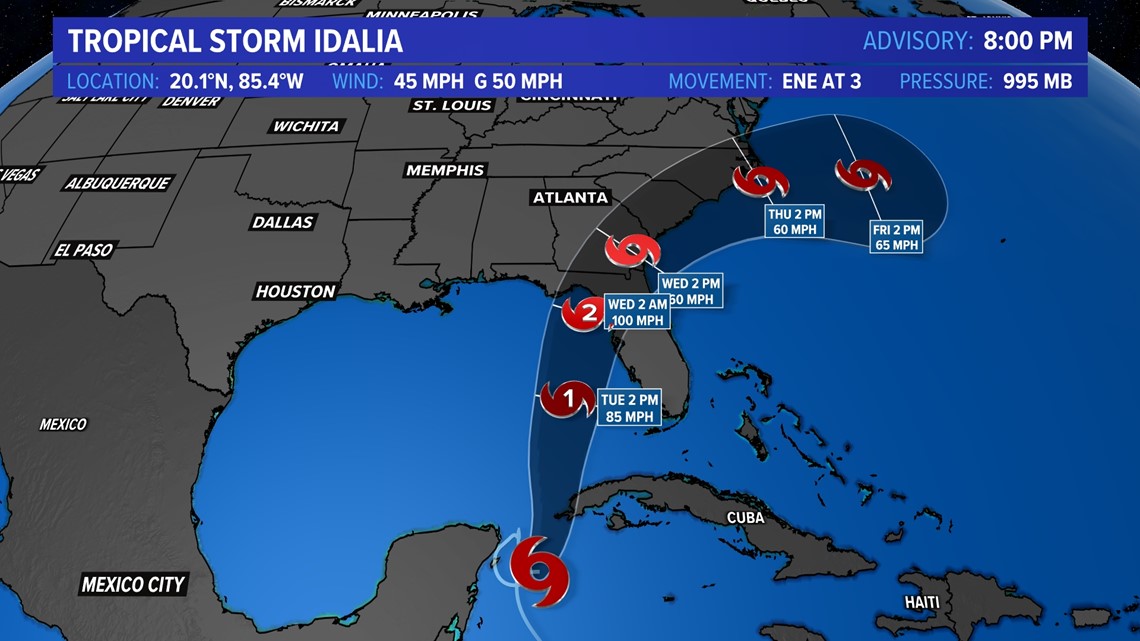 Tropical Storm Idalia Track: Storm may hit US as hurricane | kvue.com